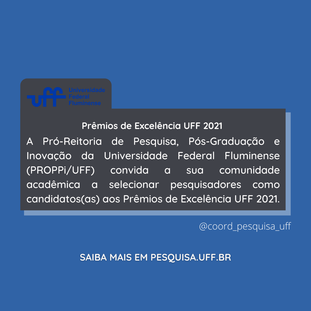 Prêmios de Excelência UFF 2021 | Portal de Pesquisa